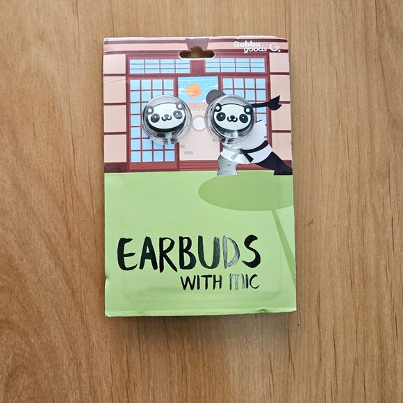 Gabba Goods | Headphones | Gabba Goods Panda Earbuds W Mic | Poshmark